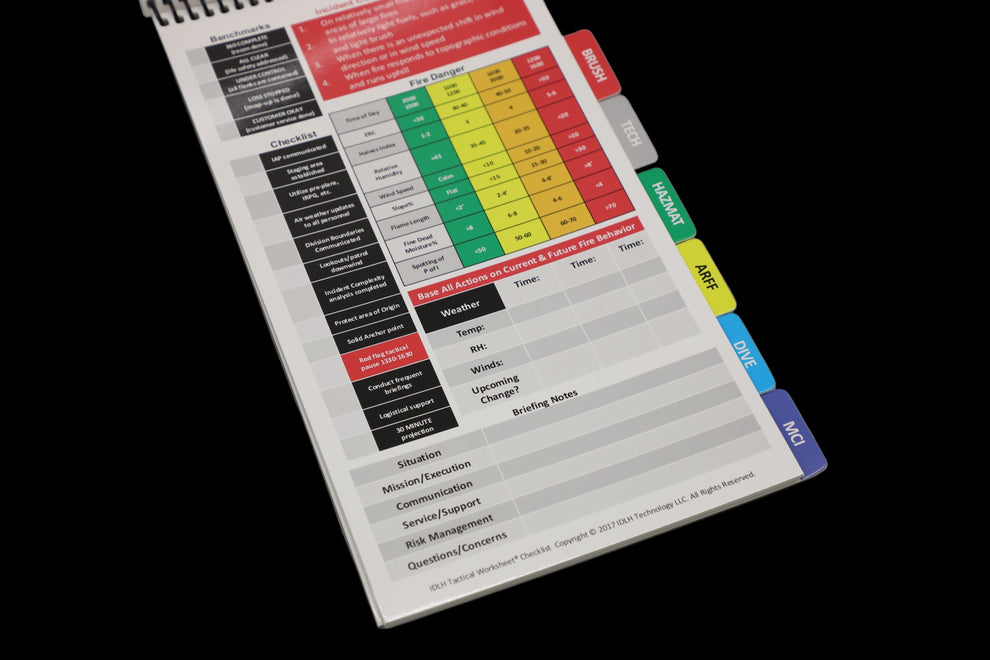 Checklist Booklet – IDLH Tactical Worksheet